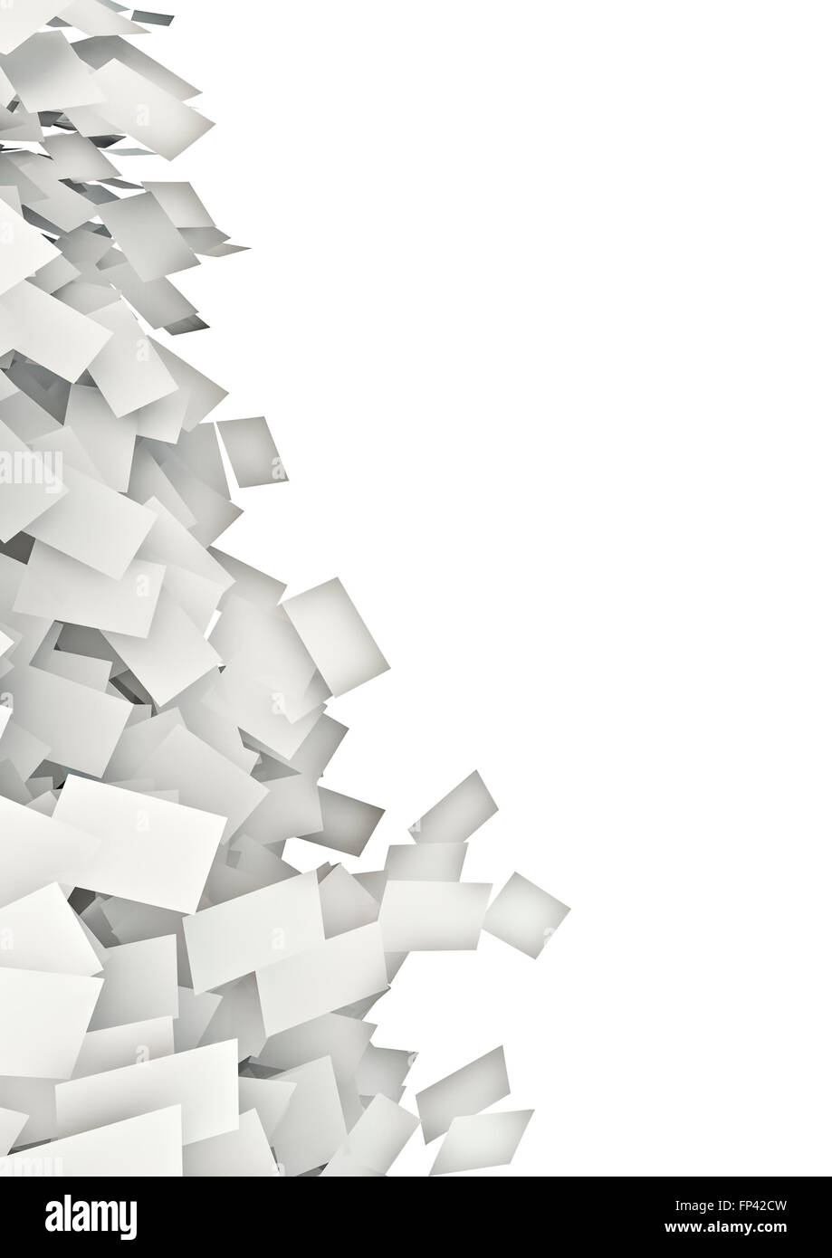 Paper storm / 3D render of flying sheets of paper Stock Photo - Alamy