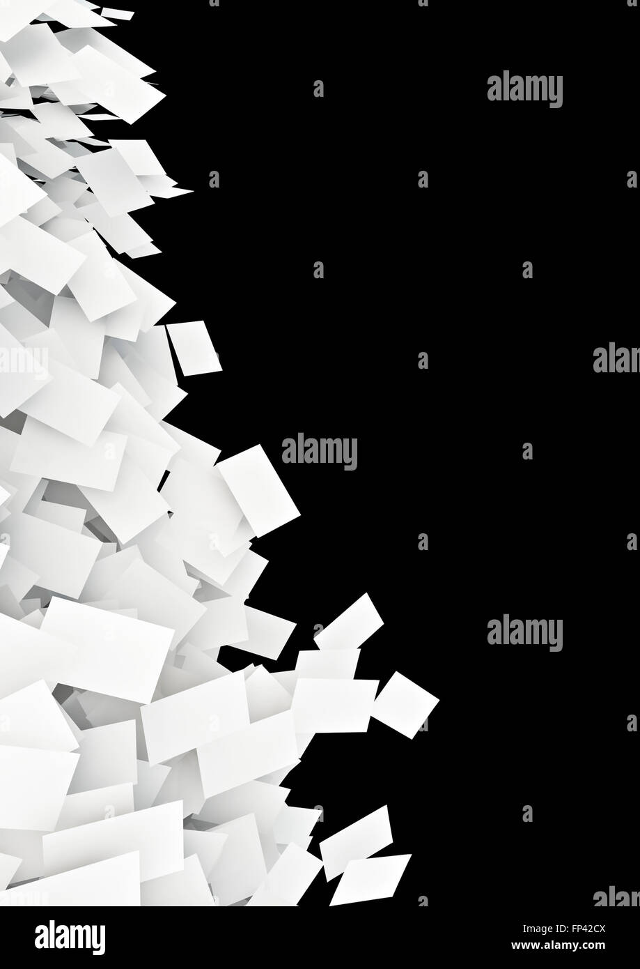 Paper storm 3d render flying hi-res stock photography and images - Alamy