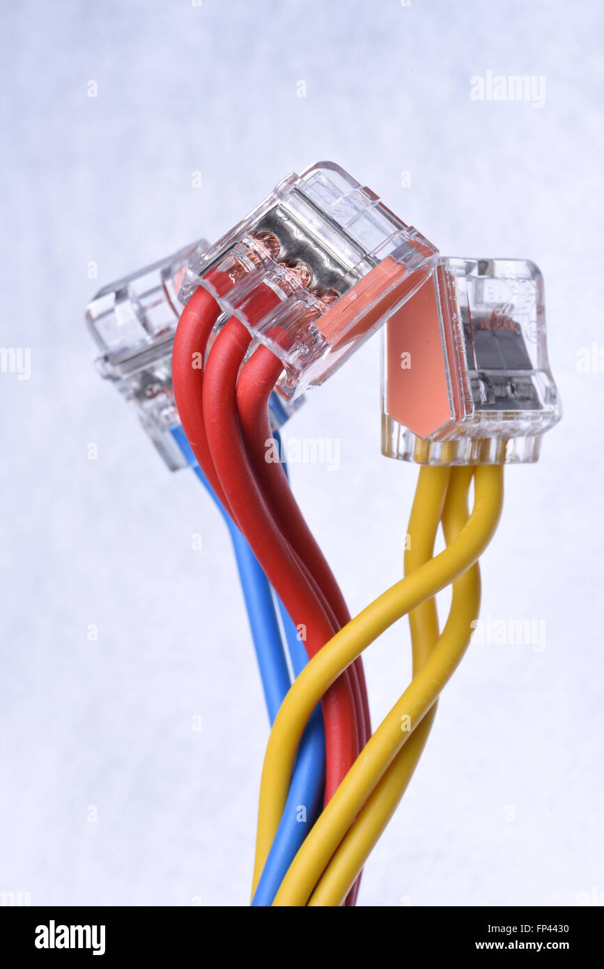Colorful electrical cables with connectors Stock Photo - Alamy