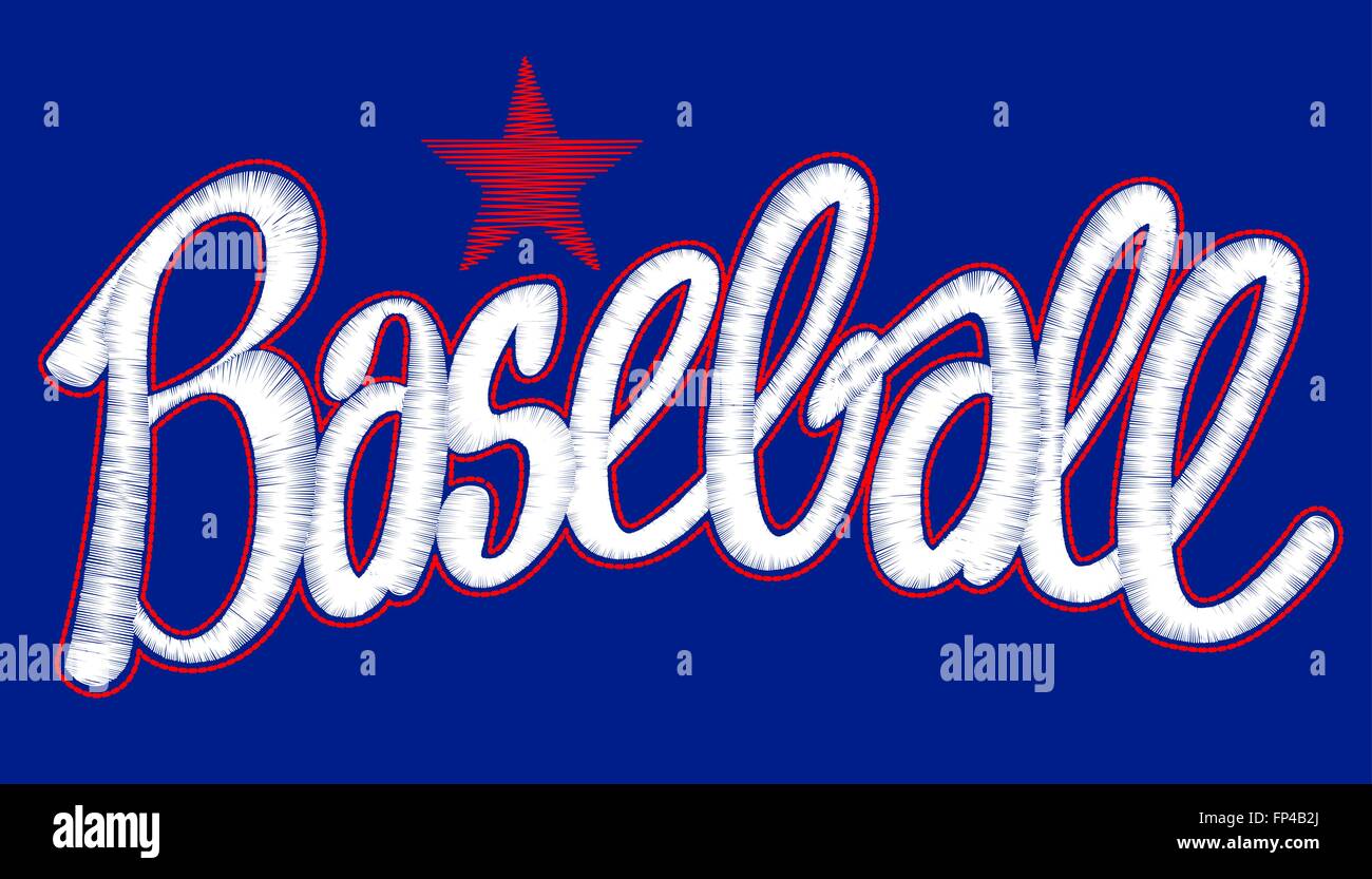 Embroidered word Stock Vector Images - Alamy