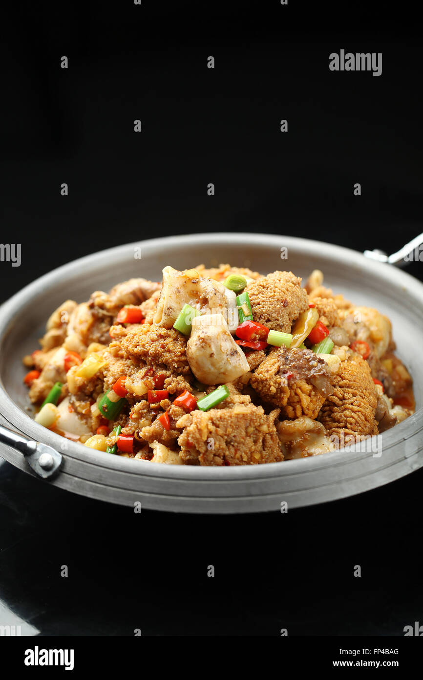 Chinese cuisine in a pot Stock Photo - Alamy
