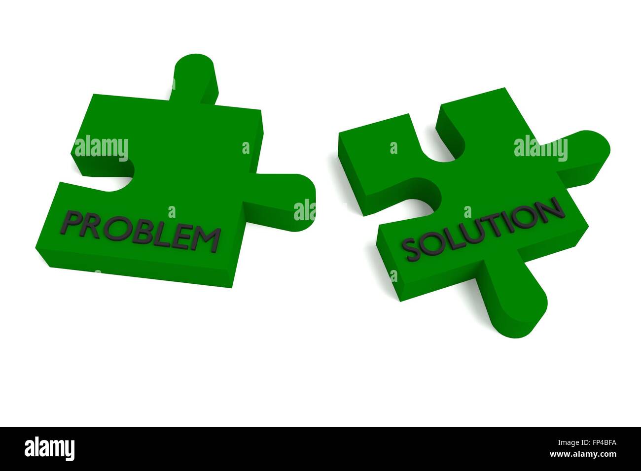Green puzzle, problem and solution Stock Photo - Alamy