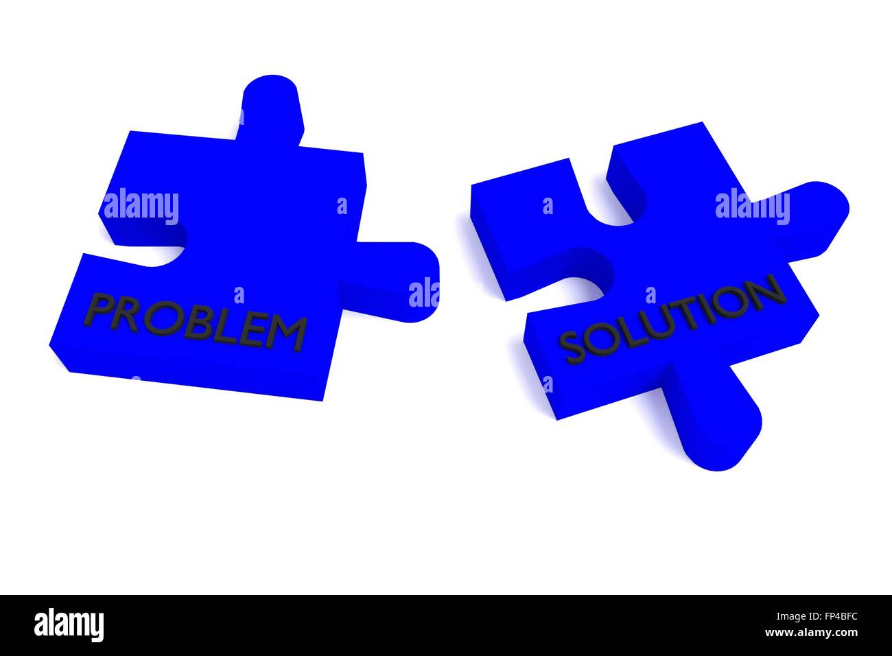 Blue puzzle, problem and solution Stock Photo - Alamy