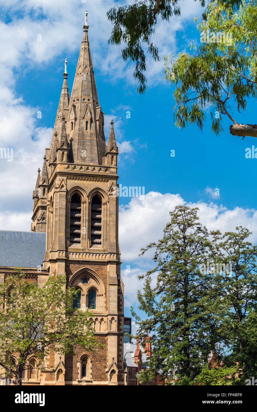 St. Peter's Cathedral in Adelaide, side view during a day Stock Photo ...