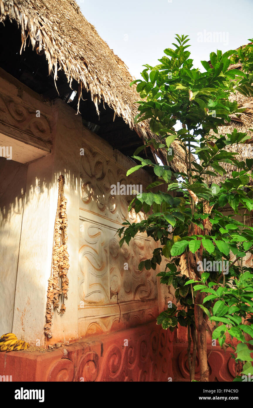 Historic Asante Besease temple in Ejisu in Ghana, Western Africa Stock ...