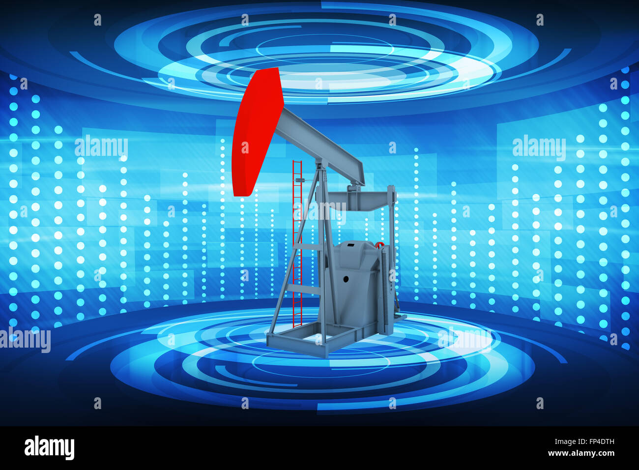 Picture of pumping unit on abstract blue background Stock Photo - Alamy