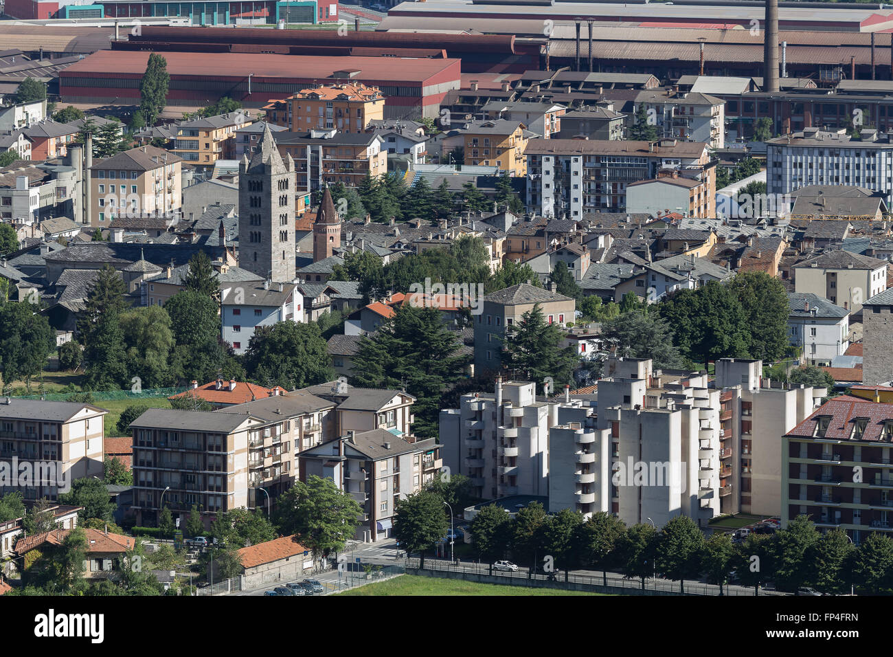 Aerial view of Aosta, Italy Stock Photo - Alamy