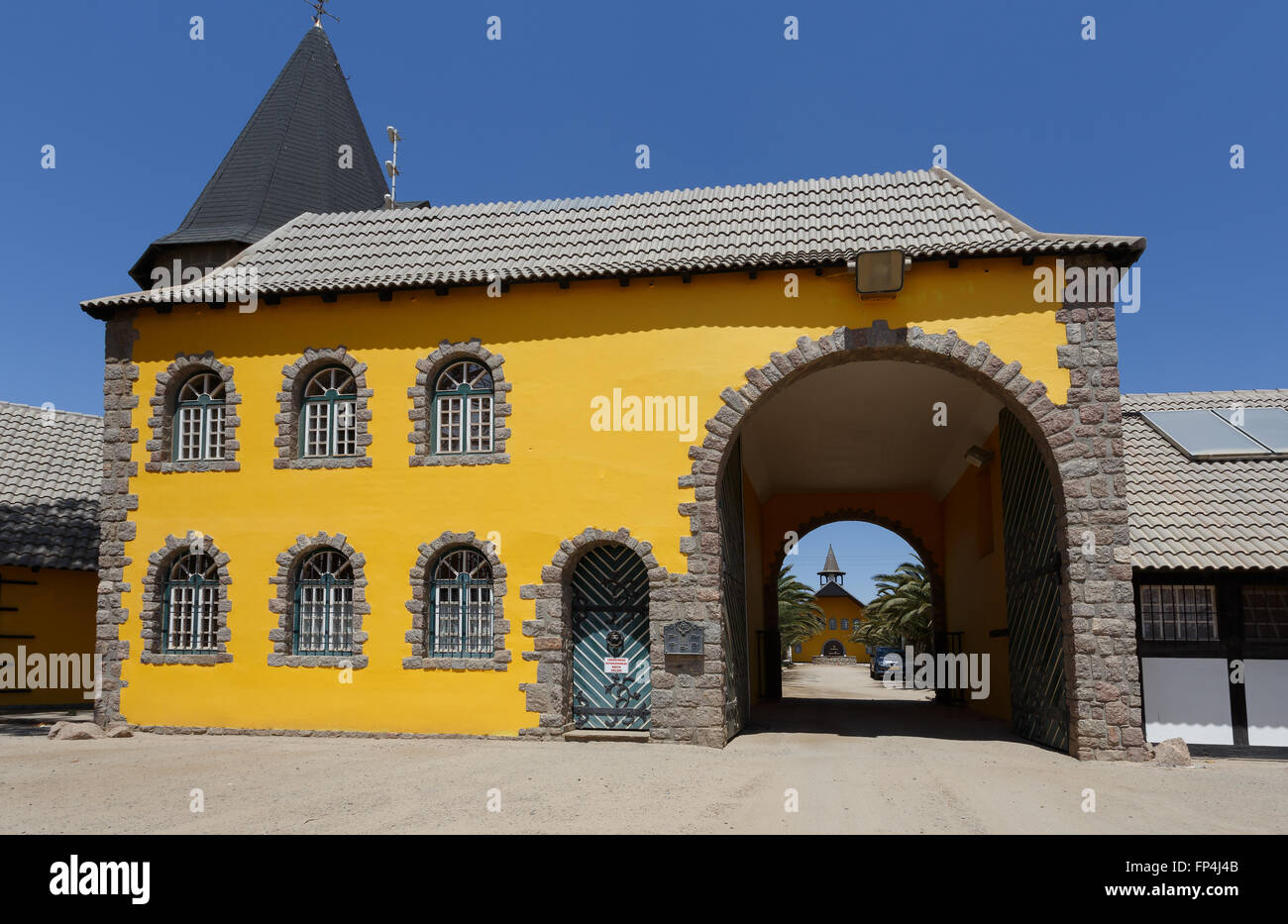 SWAKOPMUND, NAMIBIA - October 8, 2014: Beautiful colonial German ...