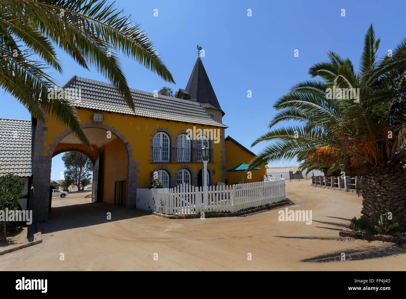 SWAKOPMUND, NAMIBIA - October 8, 2014: Beautiful colonial German ...