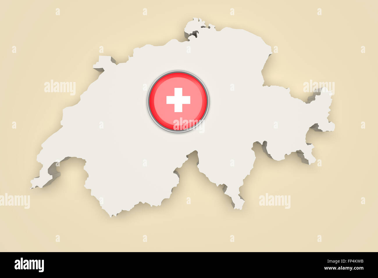 Switzerland flag map hi-res stock photography and images - Alamy