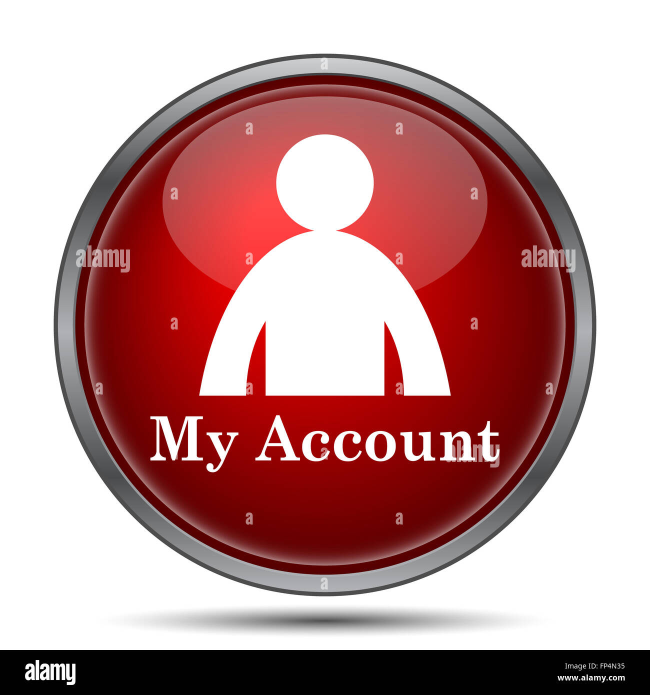 My account icon. Internet button on white background Stock Photo - Alamy