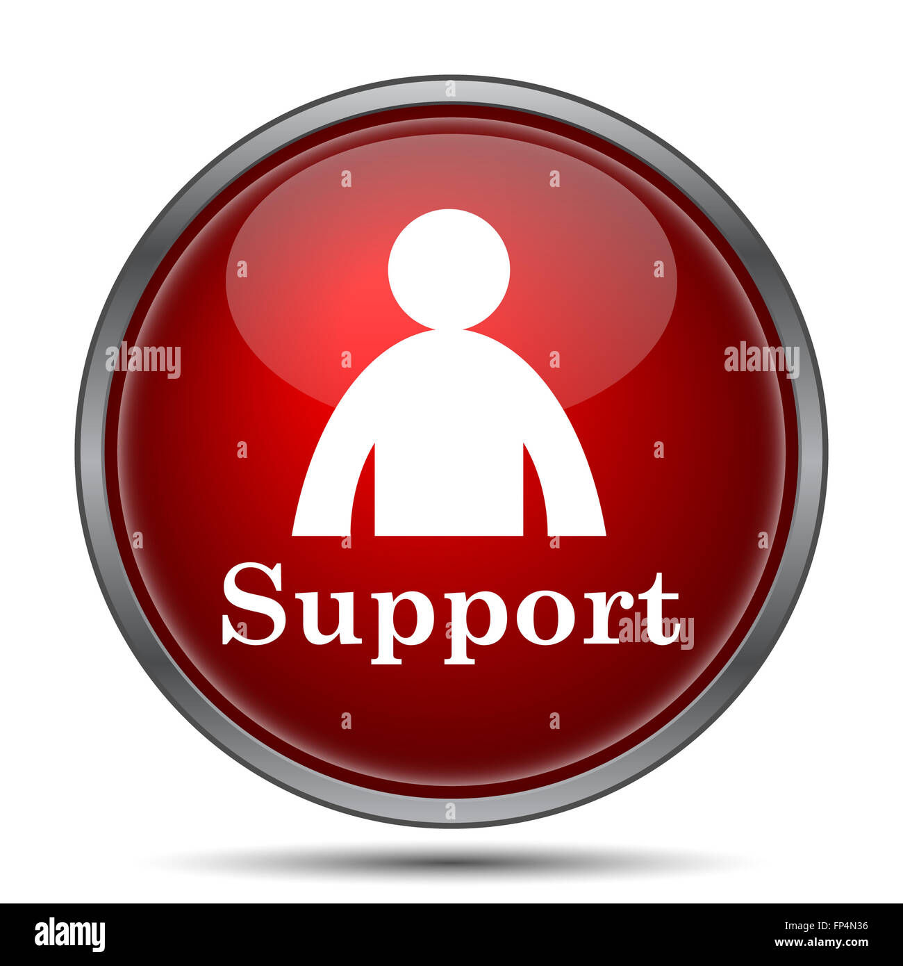 Support icon. Internet button on white background Stock Photo - Alamy