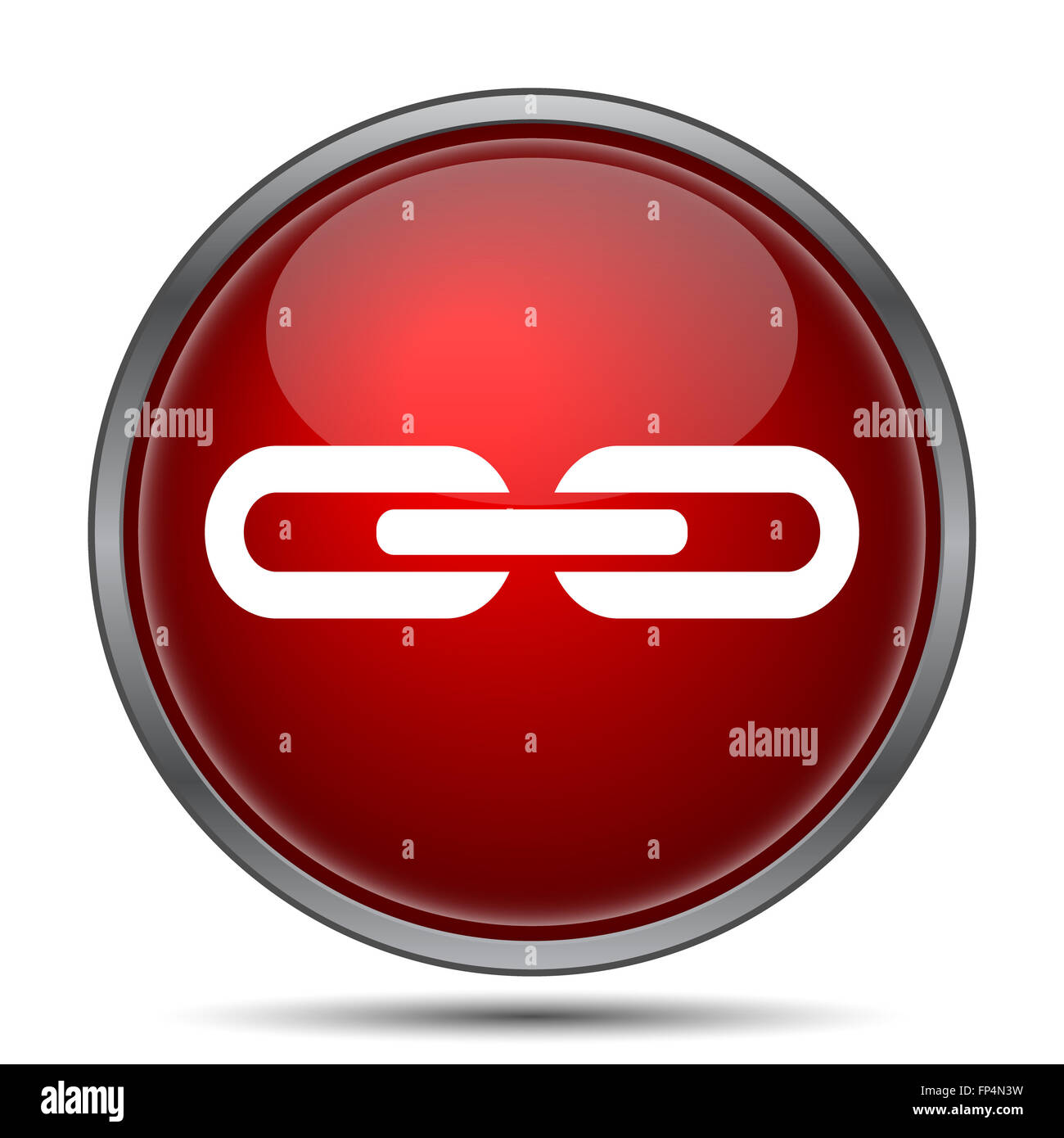 Link icon. Internet button on white background Stock Photo - Alamy