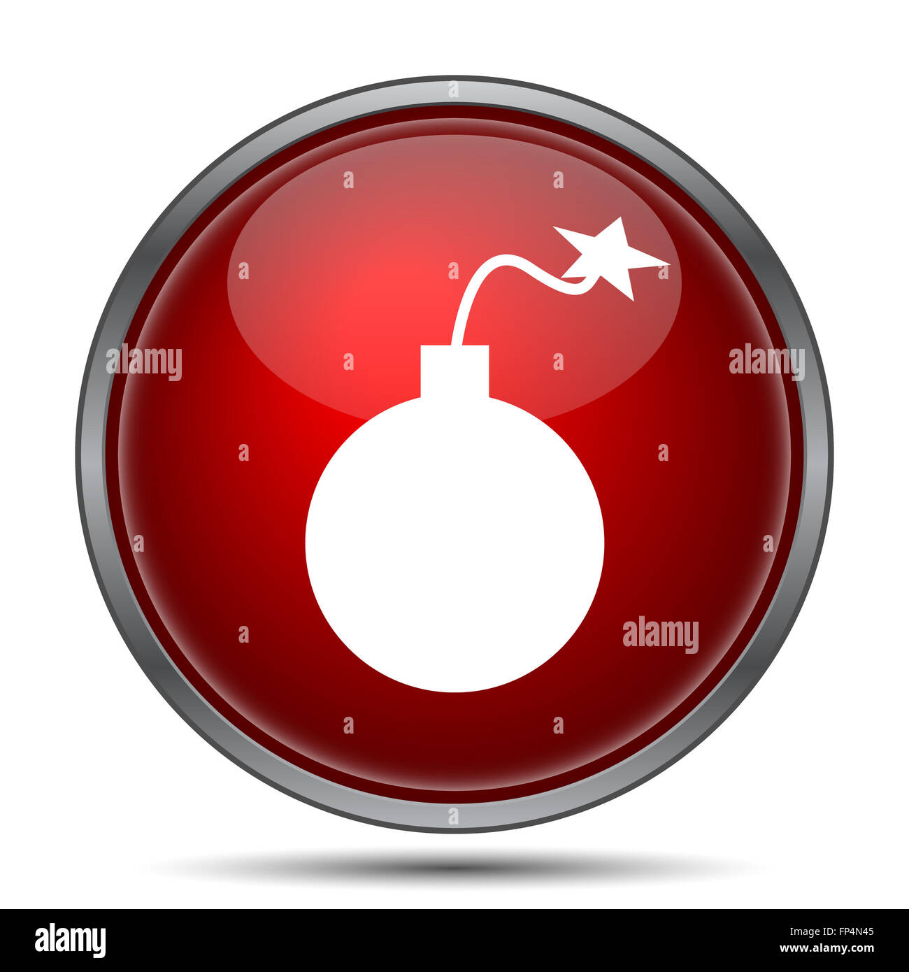 Bomb icon. Internet button on white background Stock Photo - Alamy