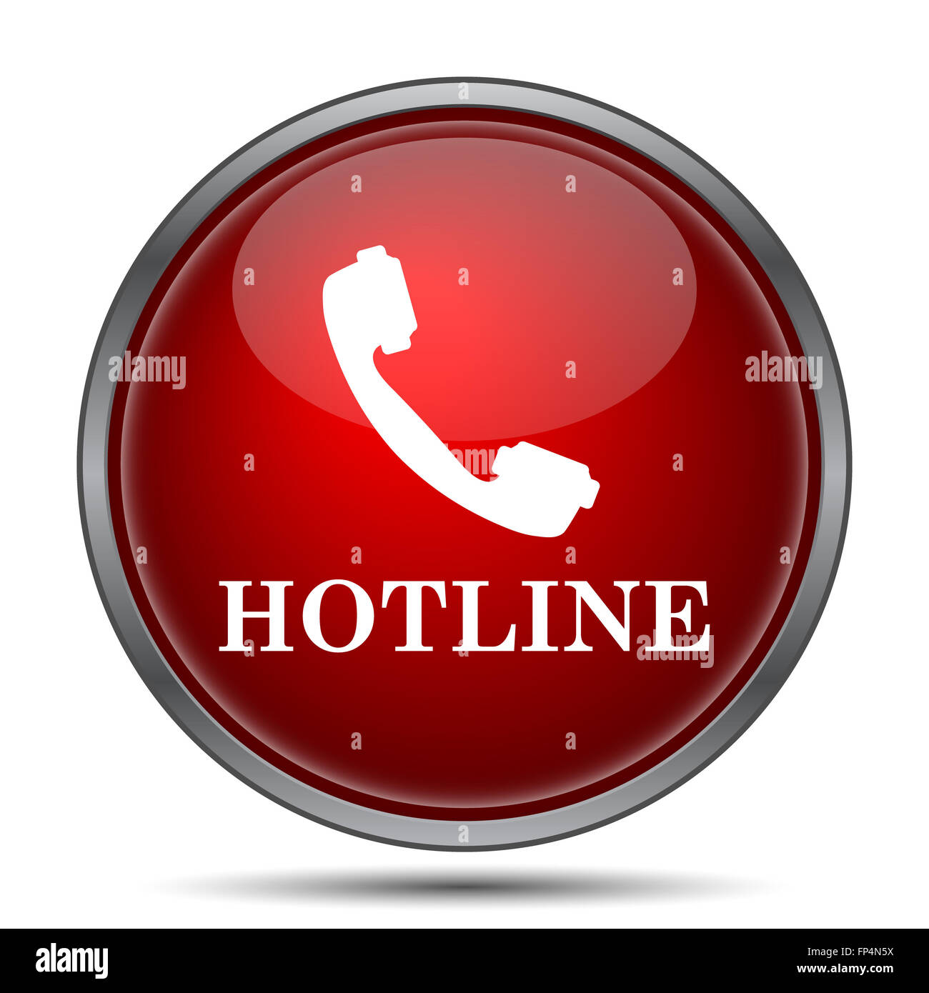 Hotline icon. Internet button on white background Stock Photo - Alamy