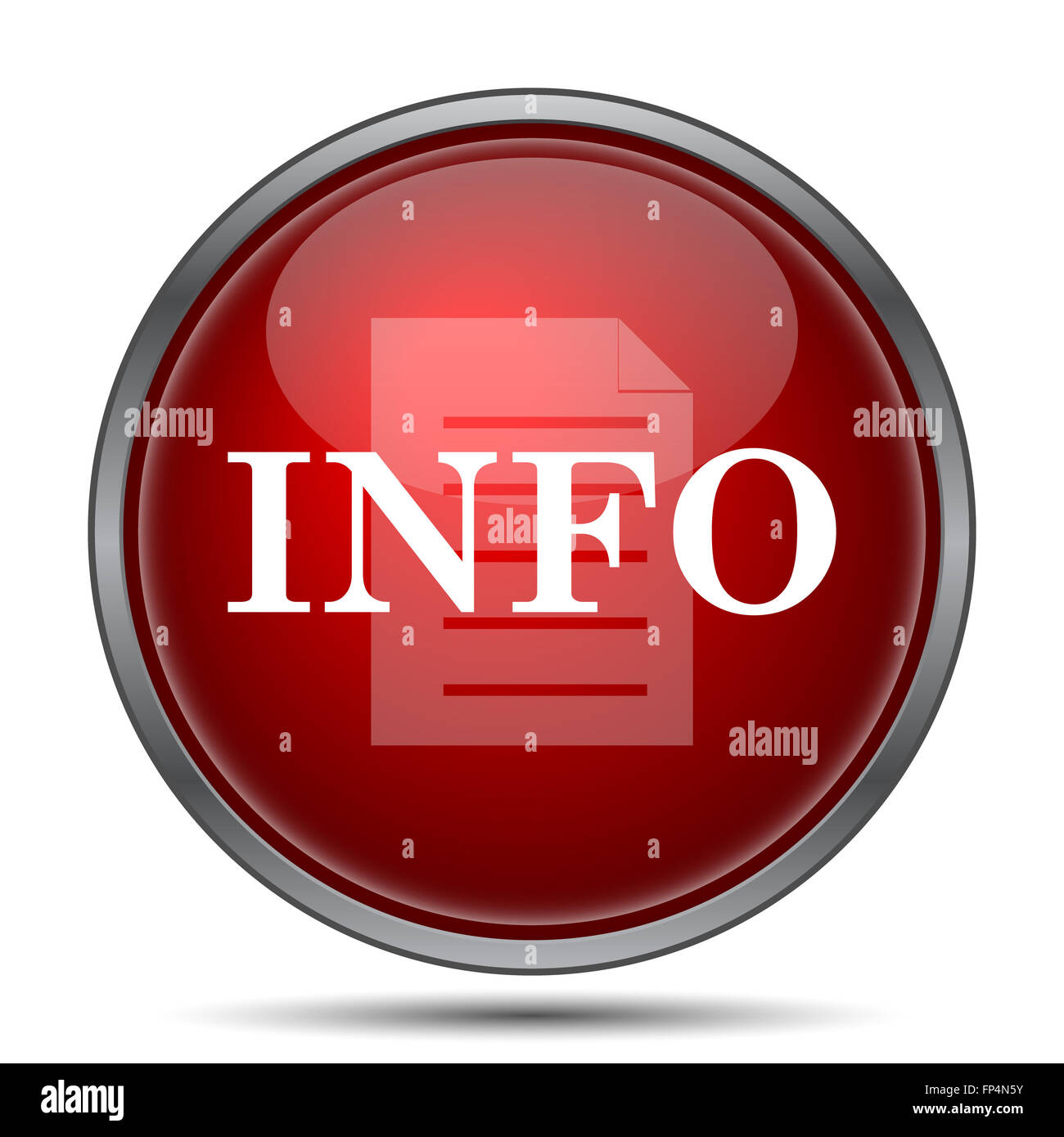 Info icon. Internet button on white background Stock Photo - Alamy