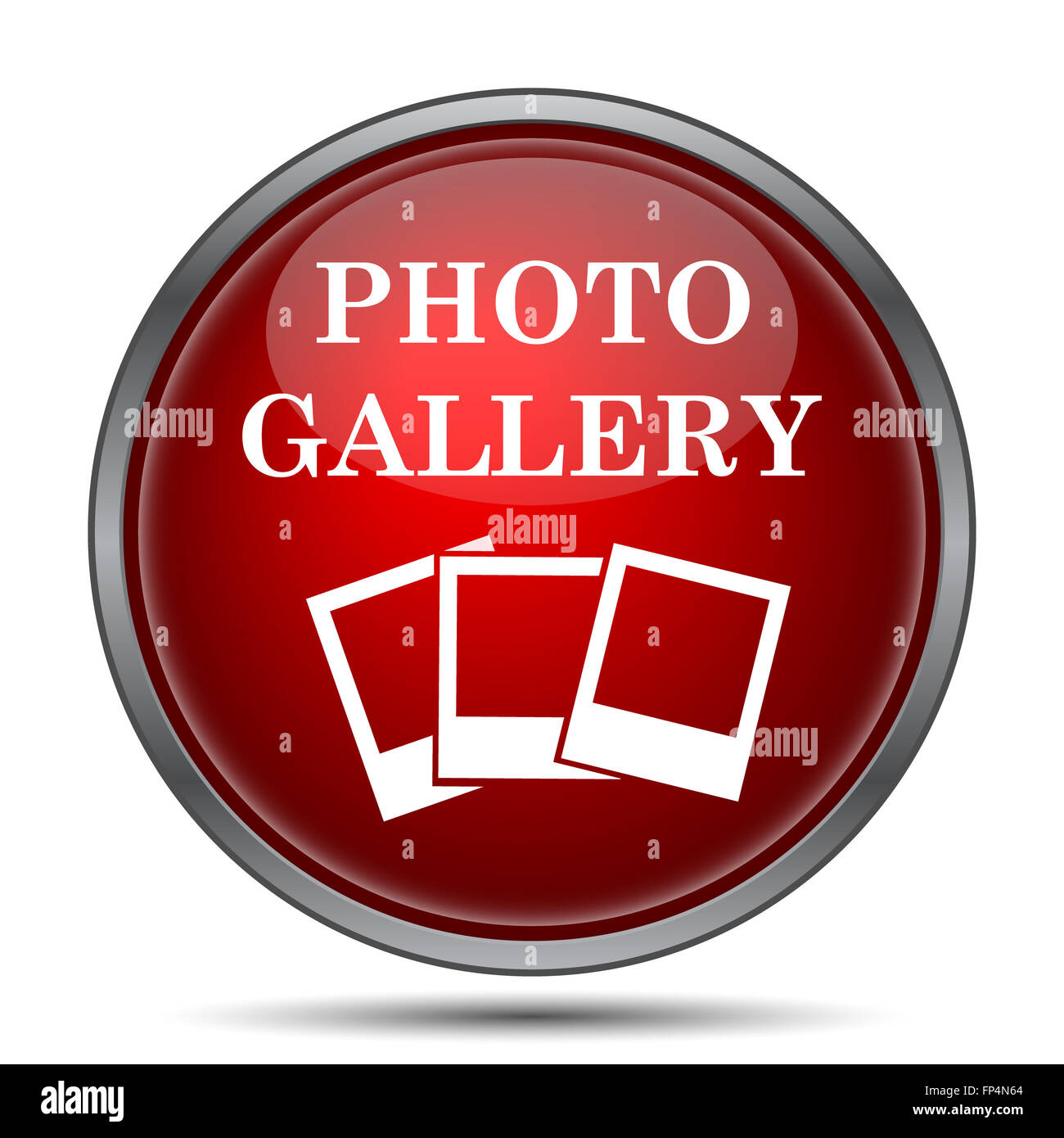 Photo gallery icon. Internet button on white background Stock Photo - Alamy