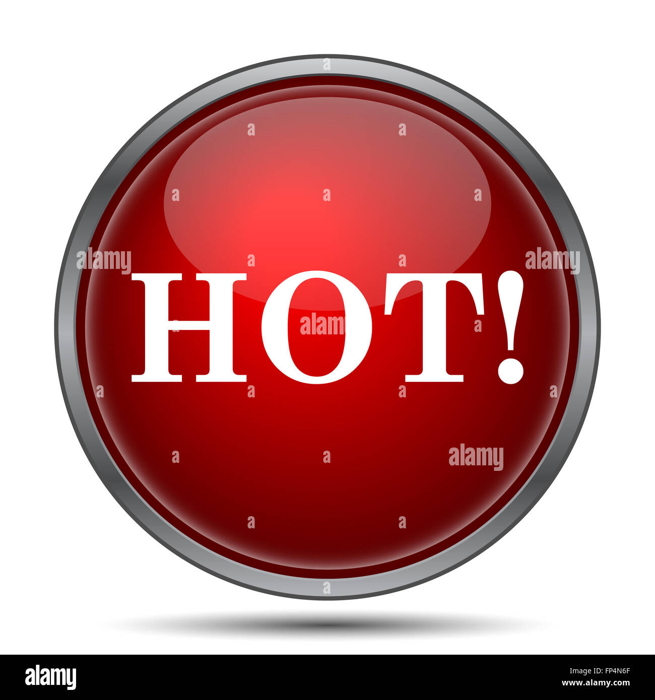 Hot icon. Internet button on white background Stock Photo - Alamy
