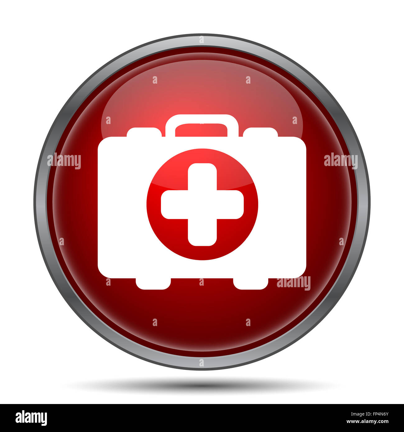 Medical bag icon. Internet button on white background Stock Photo - Alamy