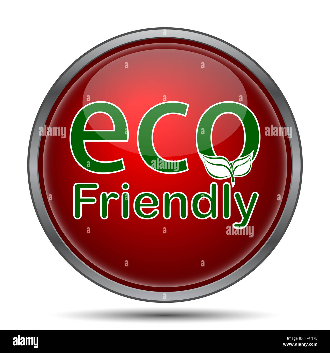 Eco Friendly icon. Internet button on white background Stock Photo - Alamy