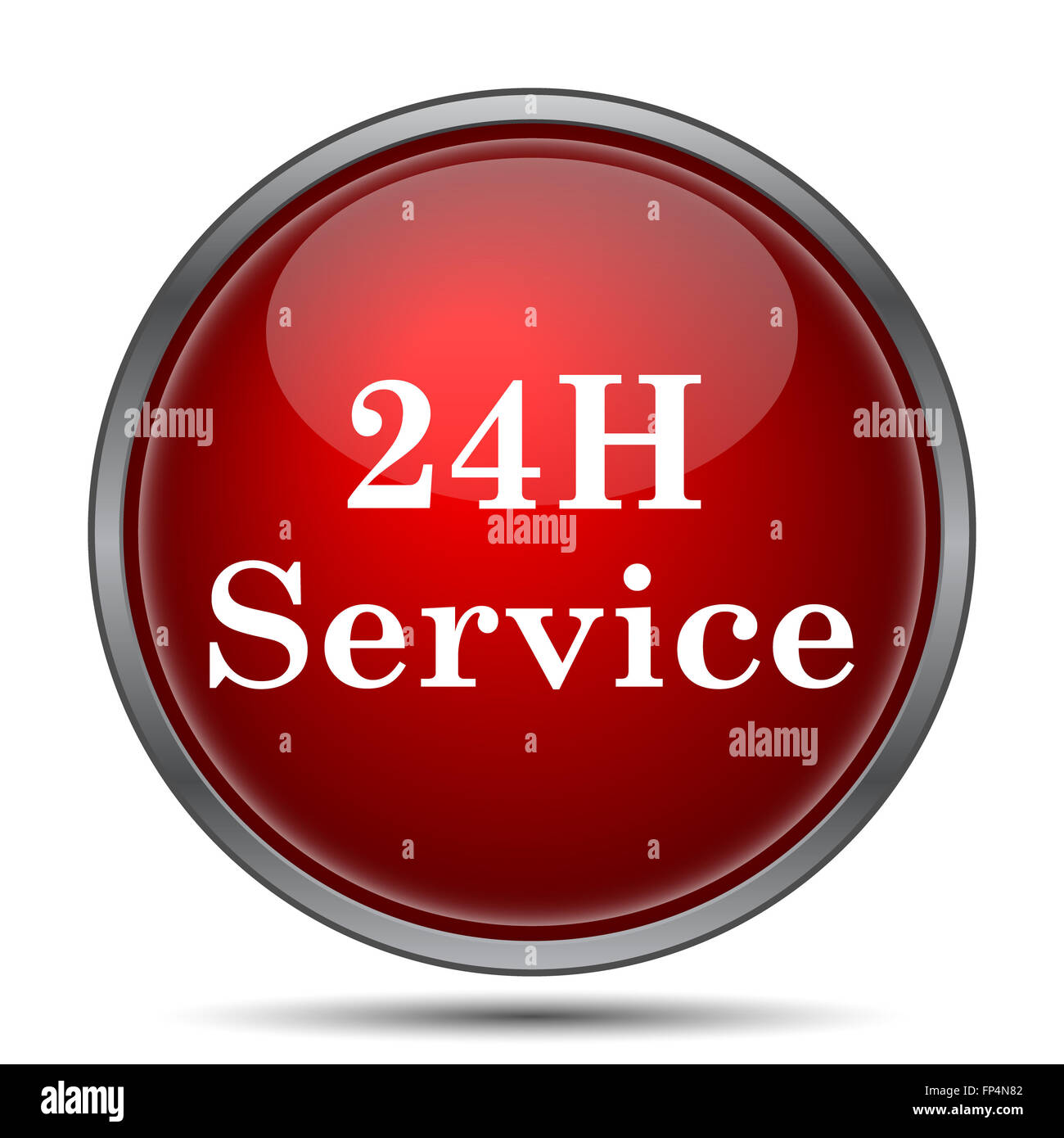 24H Service icon. Internet button on white background Stock Photo - Alamy