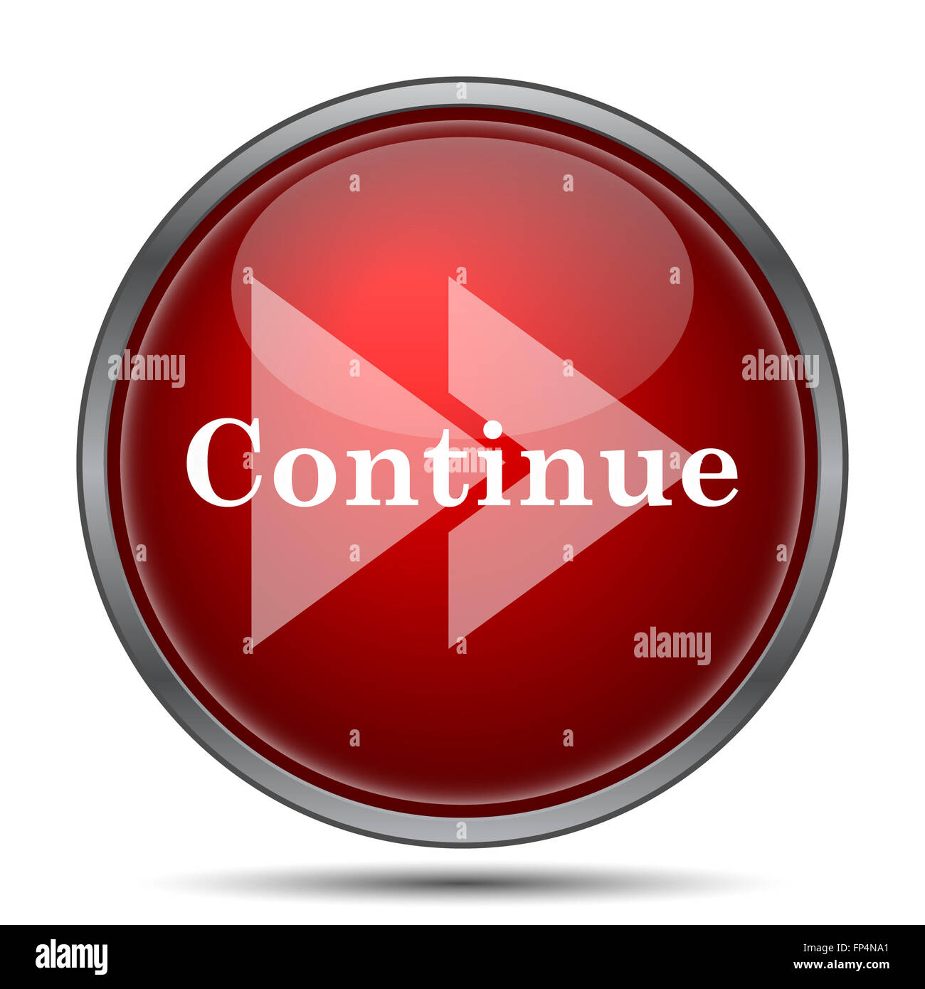 Continue icon. Internet button on white background Stock Photo - Alamy