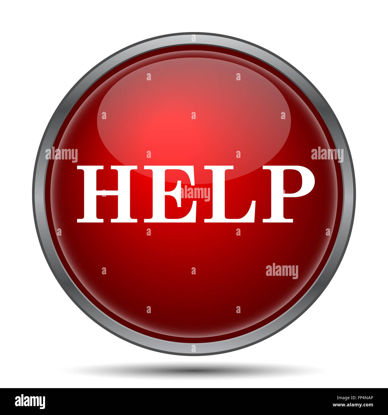 Help icon. Internet button on white background Stock Photo - Alamy
