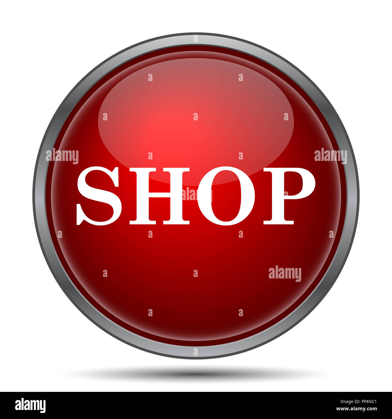 Shop icon. Internet button on white background Stock Photo - Alamy