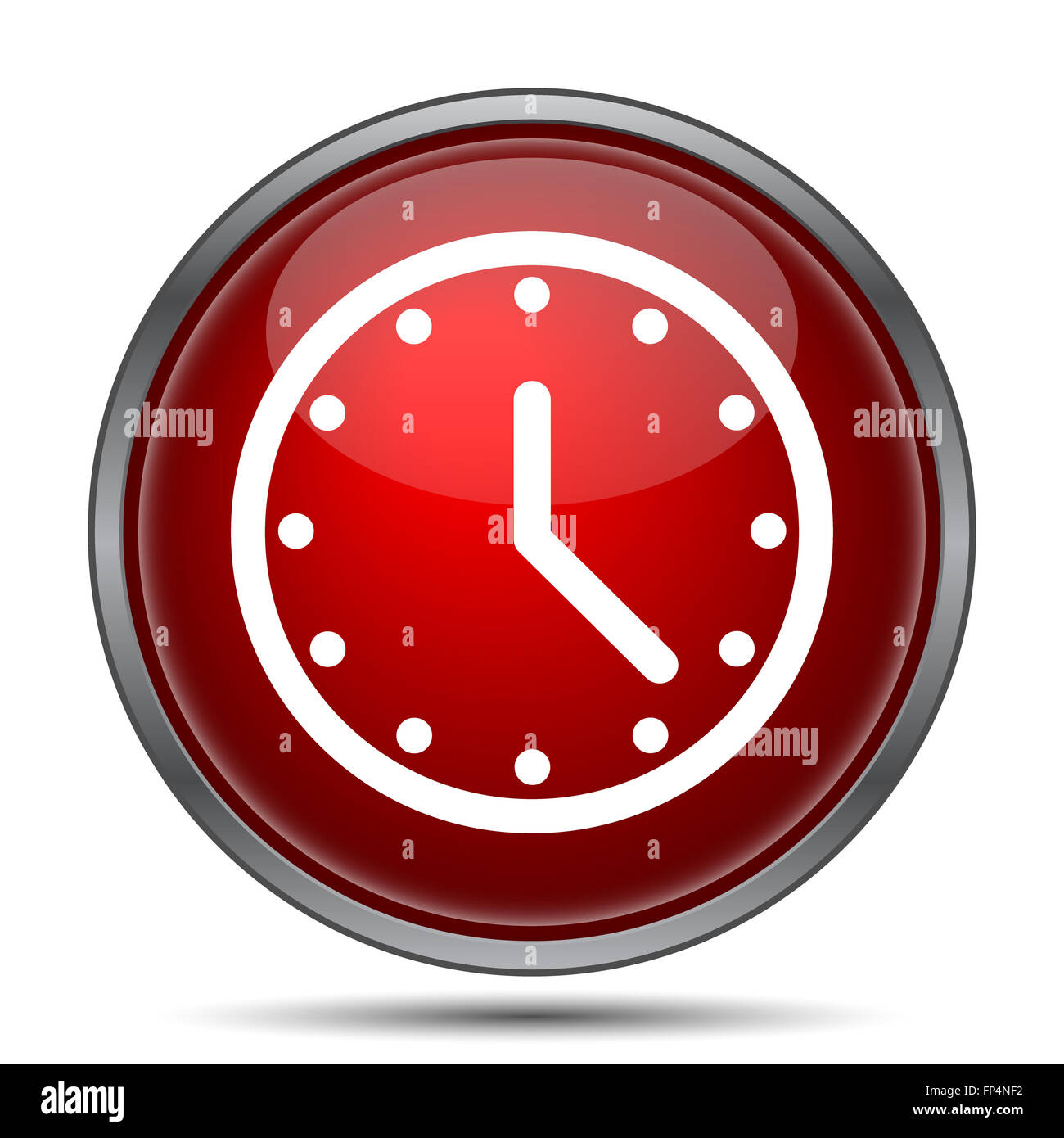 Clock icon. Internet button on white background Stock Photo - Alamy
