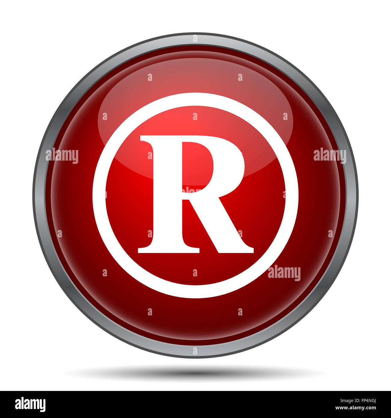 Registered mark icon. Internet button on white background Stock Photo ...