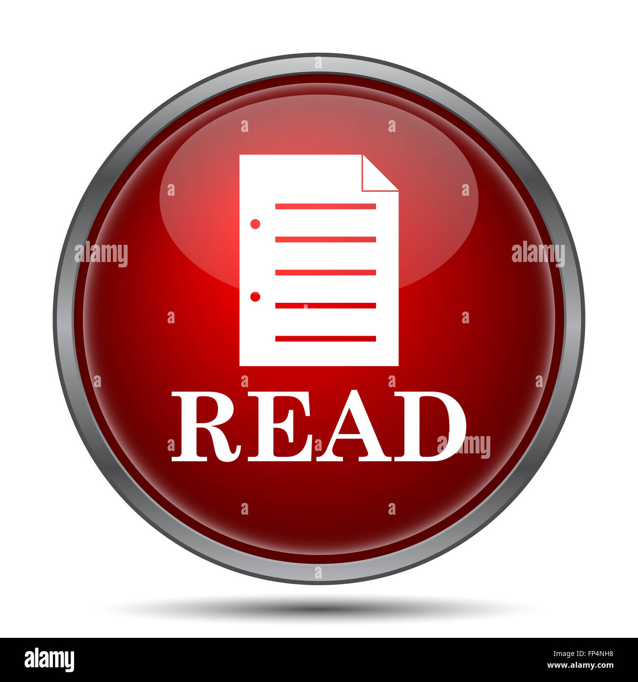 Read icon. Internet button on white background Stock Photo - Alamy