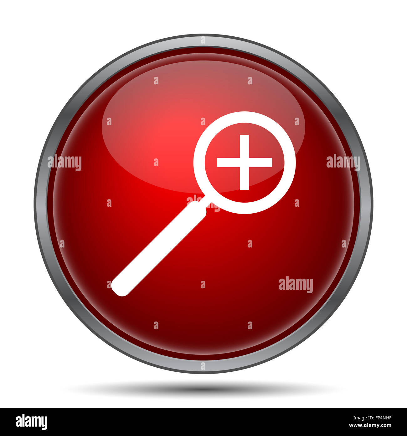 Zoom in icon. Internet button on white background Stock Photo - Alamy