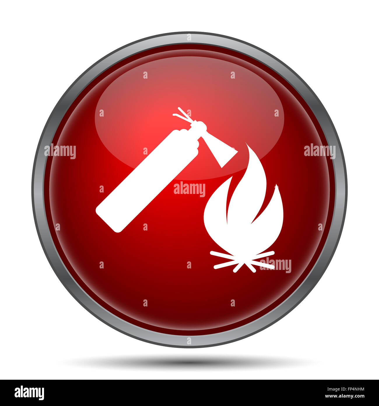 Fire icon. Internet button on white background Stock Photo - Alamy