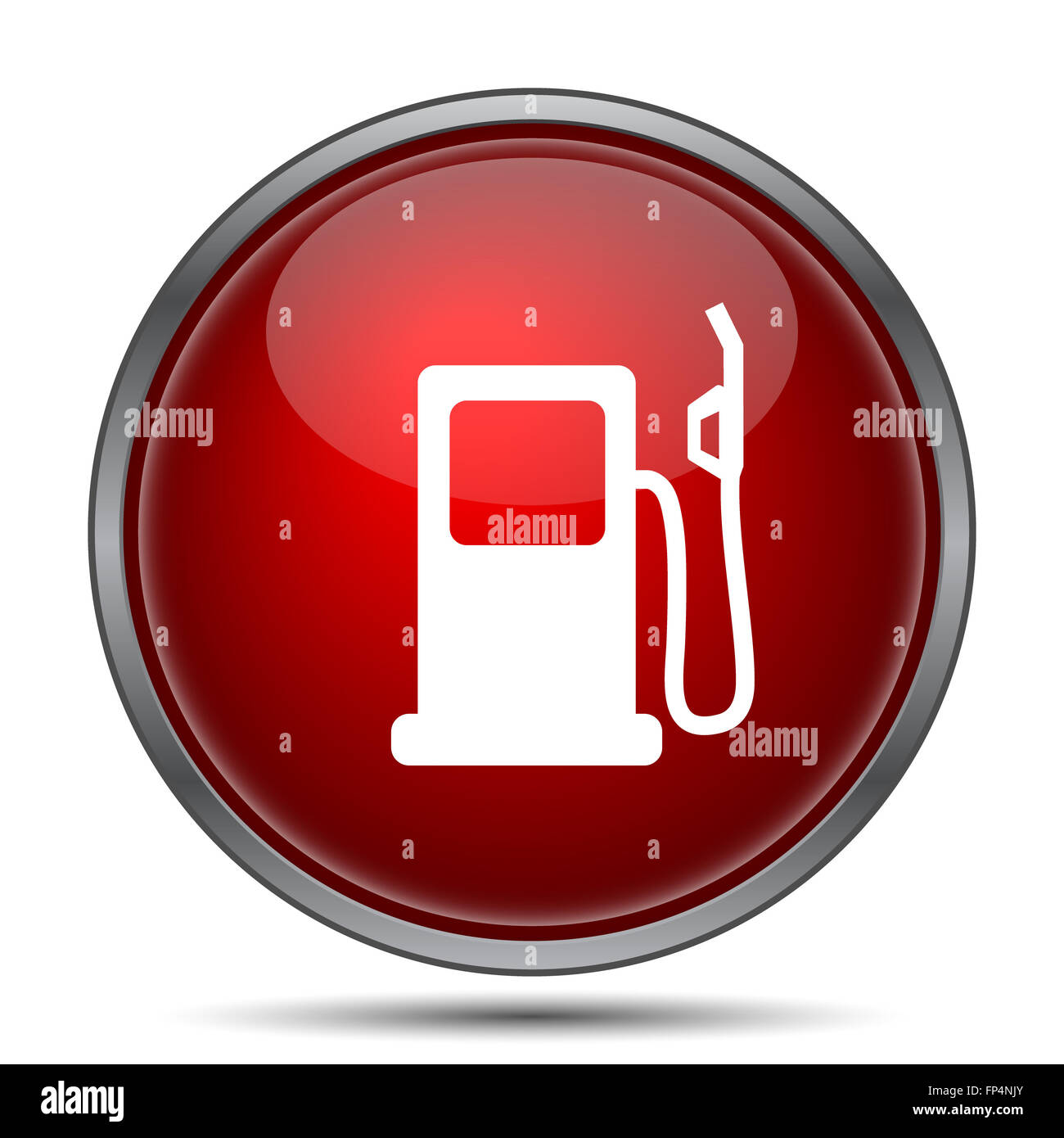 Gas pump icon. Internet button on white background Stock Photo - Alamy