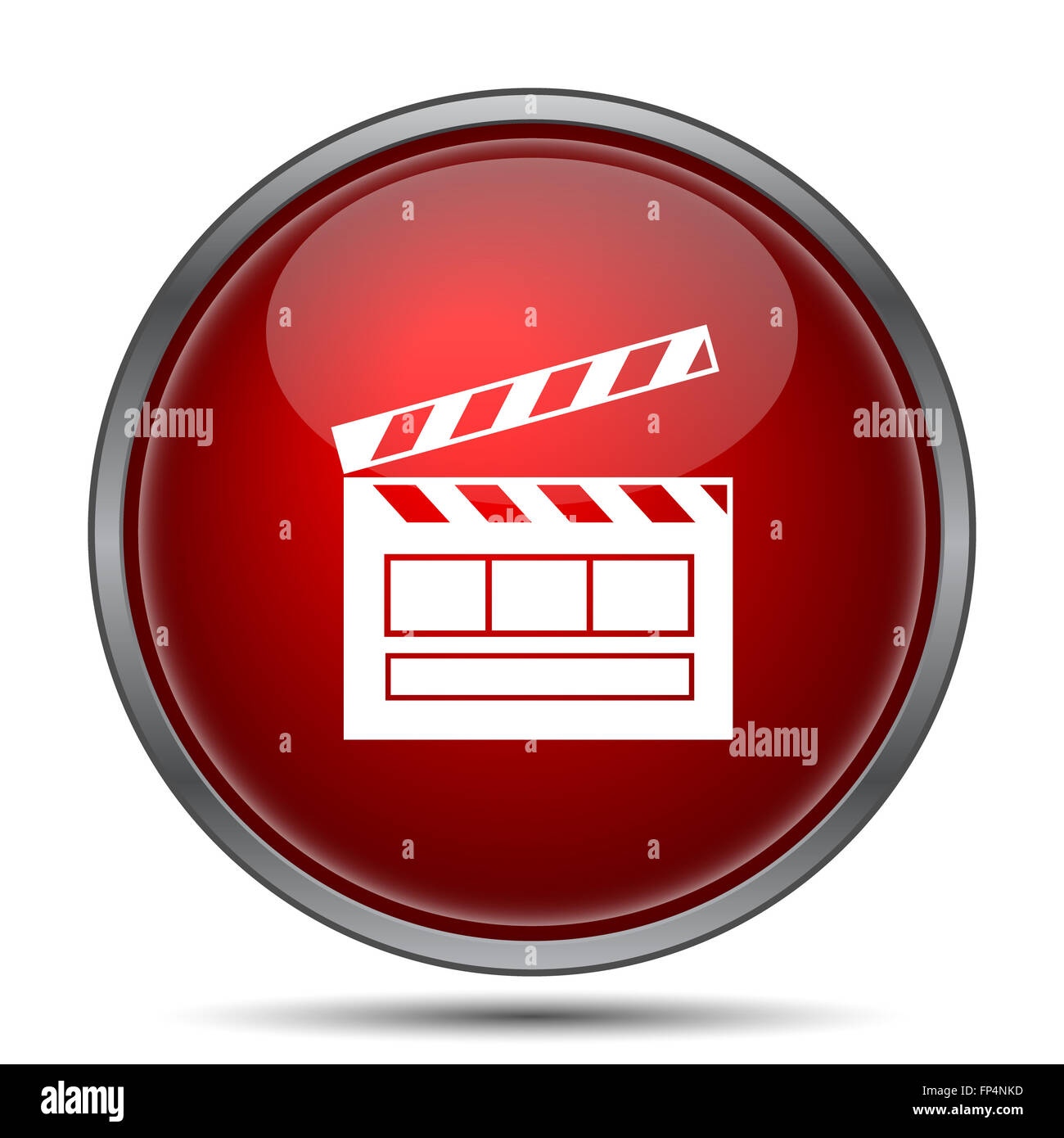 Movie icon. Internet button on white background Stock Photo - Alamy