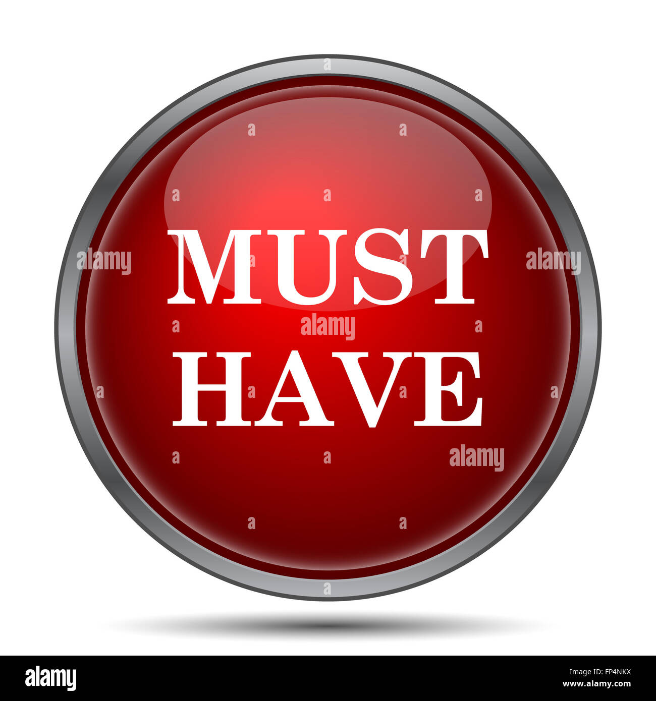 Must have icon. Internet button on white background Stock Photo - Alamy