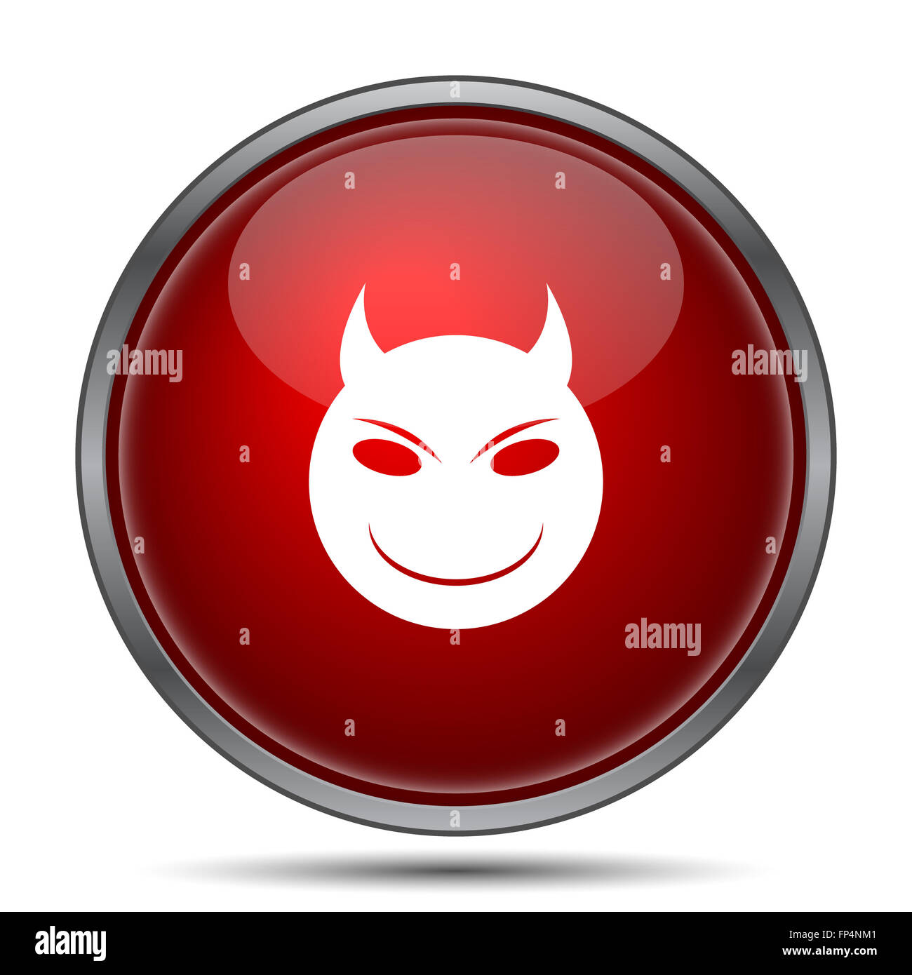 Evil icon. Internet button on white background Stock Photo - Alamy