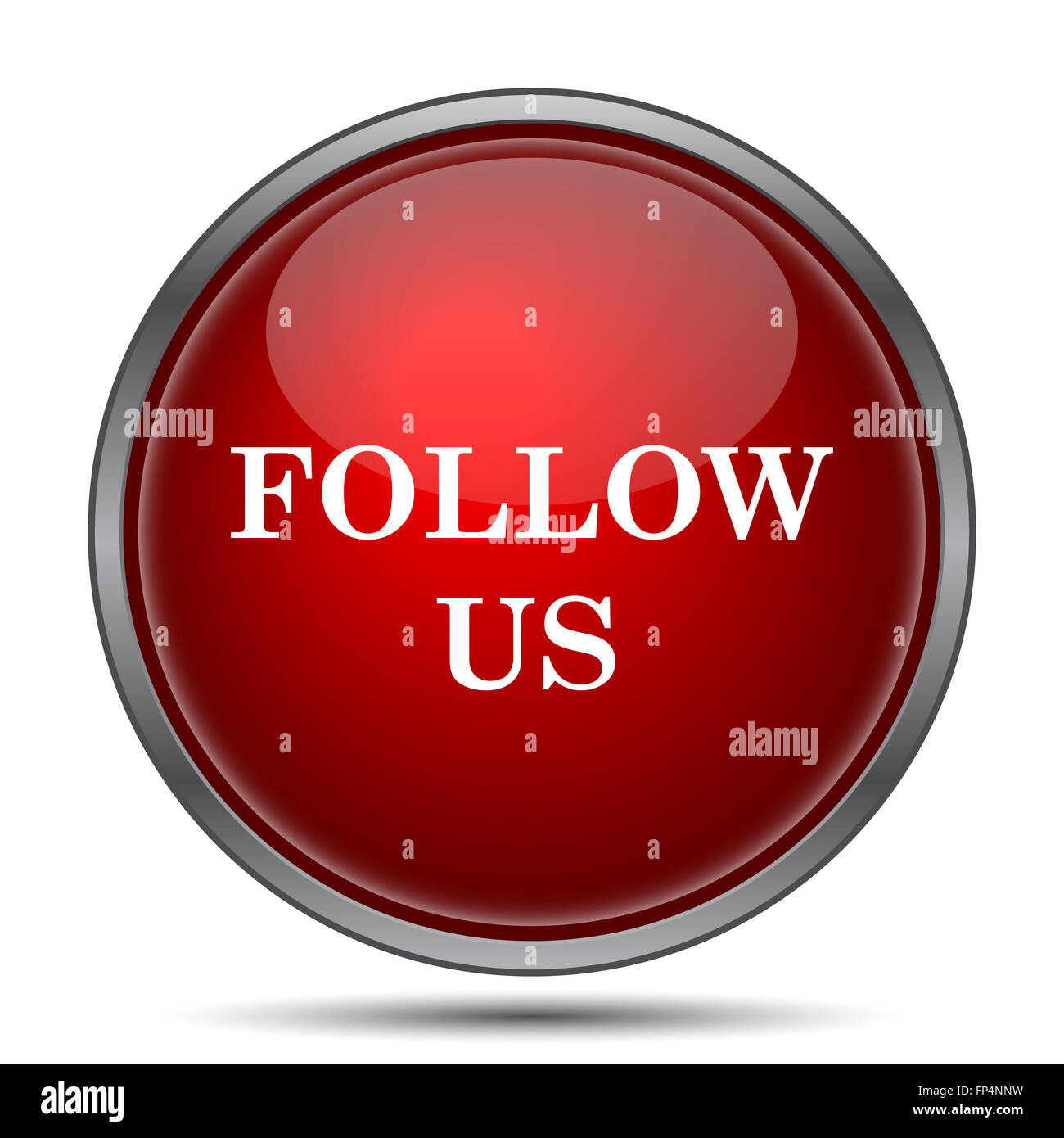 Follow us icon. Internet button on white background Stock Photo - Alamy