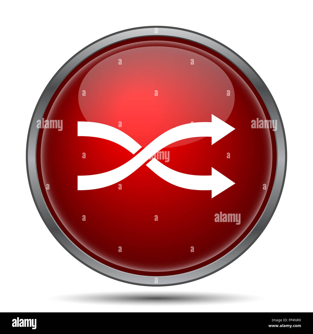 Shuffle icon. Internet button on white background Stock Photo - Alamy