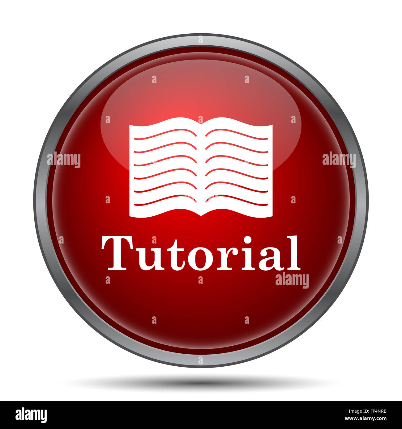 Tutorial icon. Internet button on white background Stock Photo - Alamy