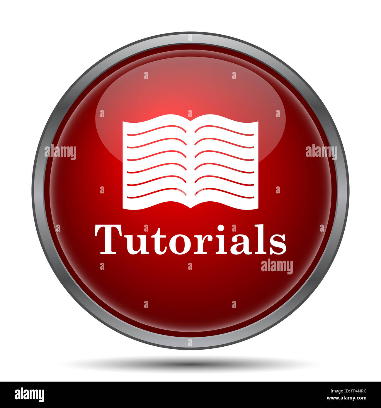 Tutorials icon. Internet button on white background Stock Photo - Alamy