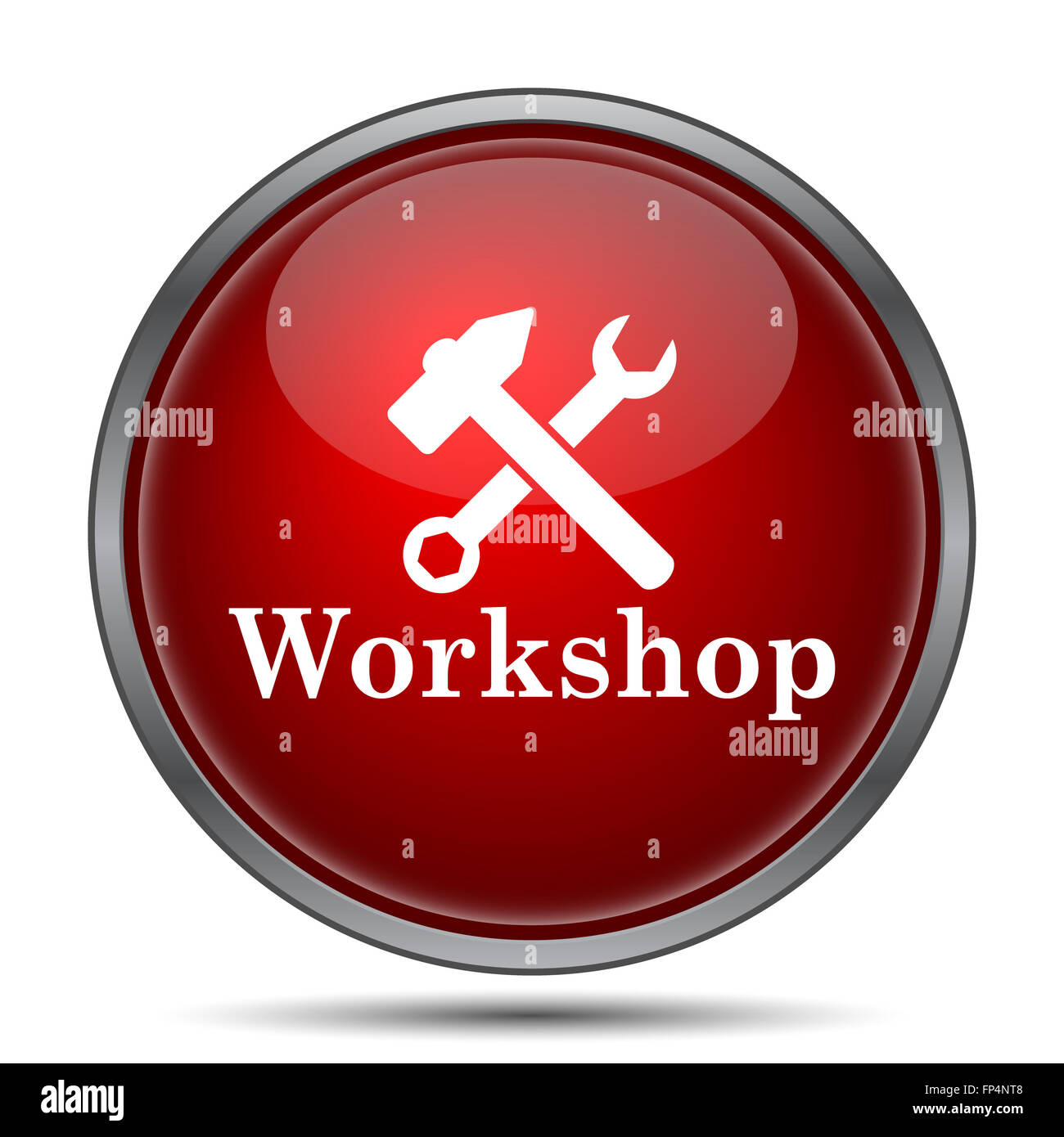 Workshop icon. Internet button on white background Stock Photo - Alamy
