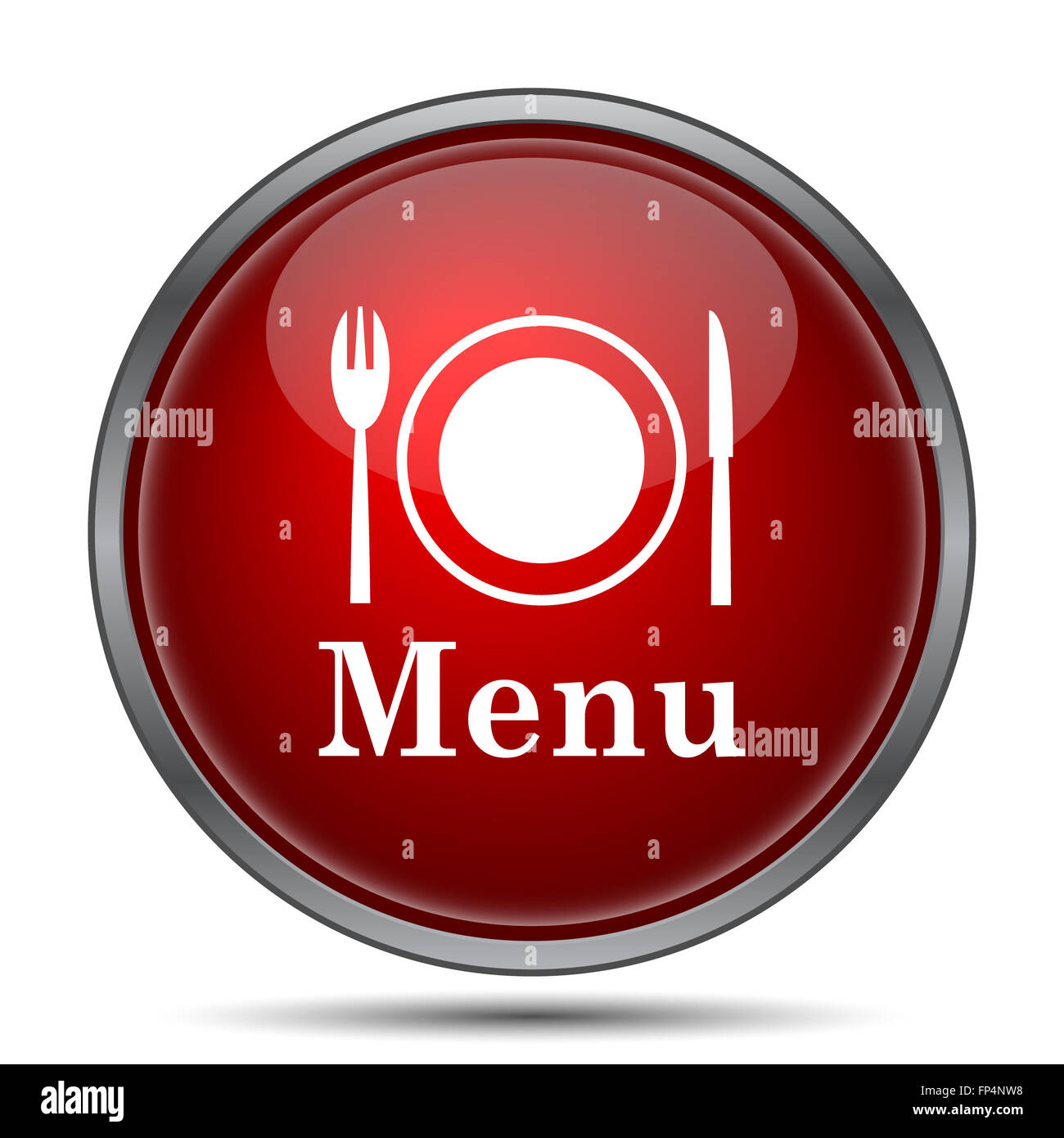 Menu icon. Internet button on white background Stock Photo - Alamy