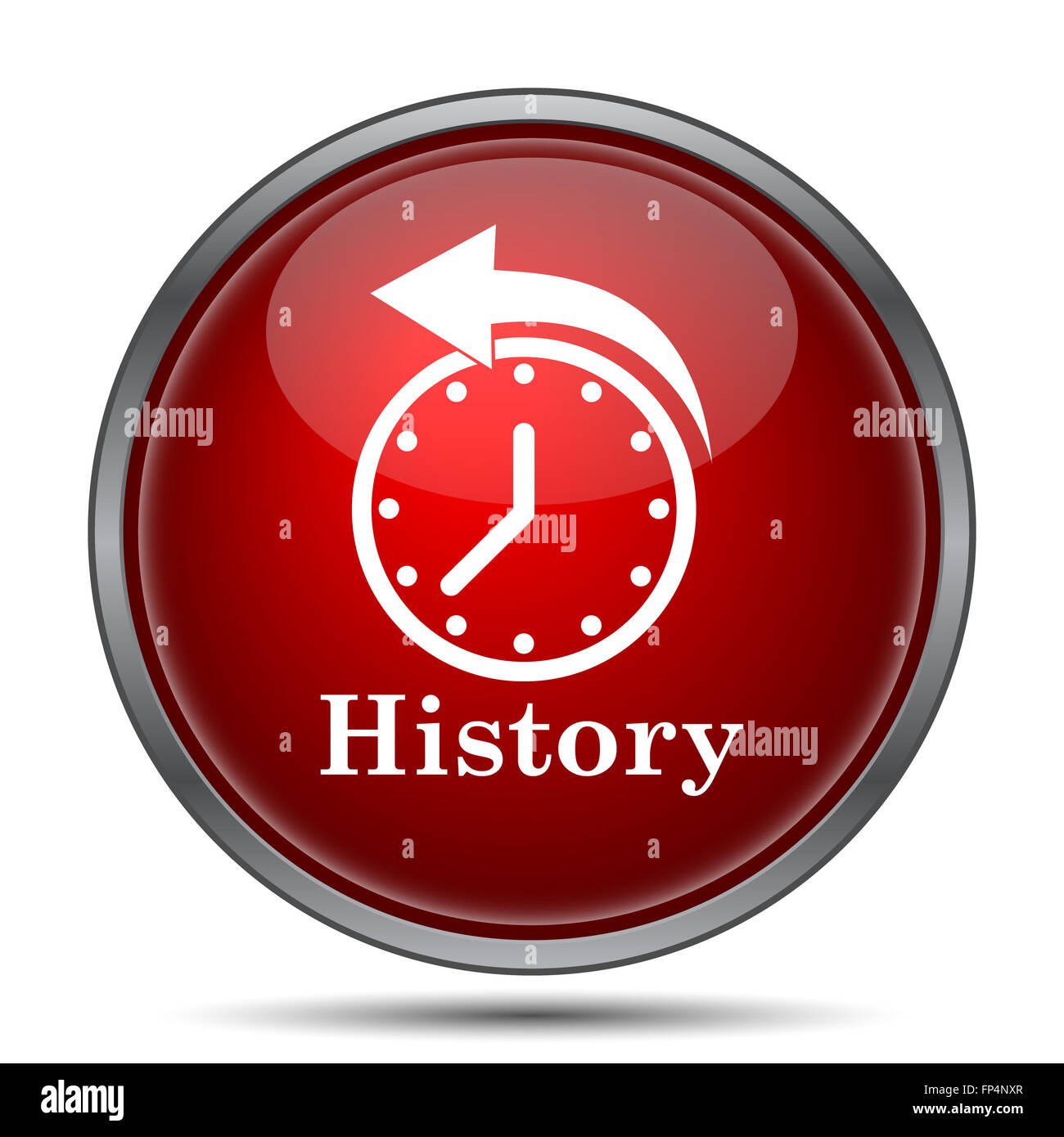 History icon. Internet button on white background Stock Photo - Alamy