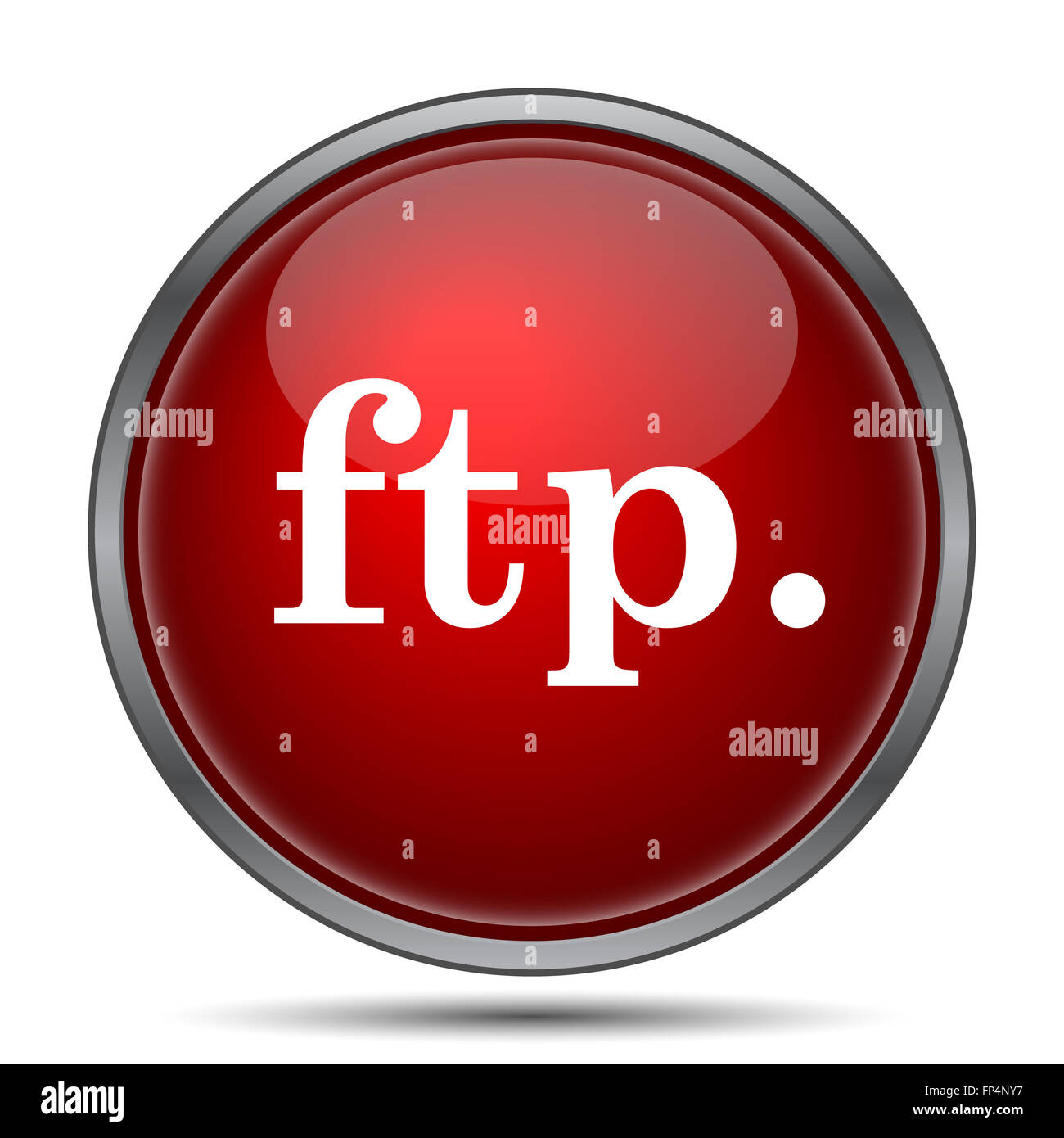 ftp. icon. Internet button on white background Stock Photo - Alamy