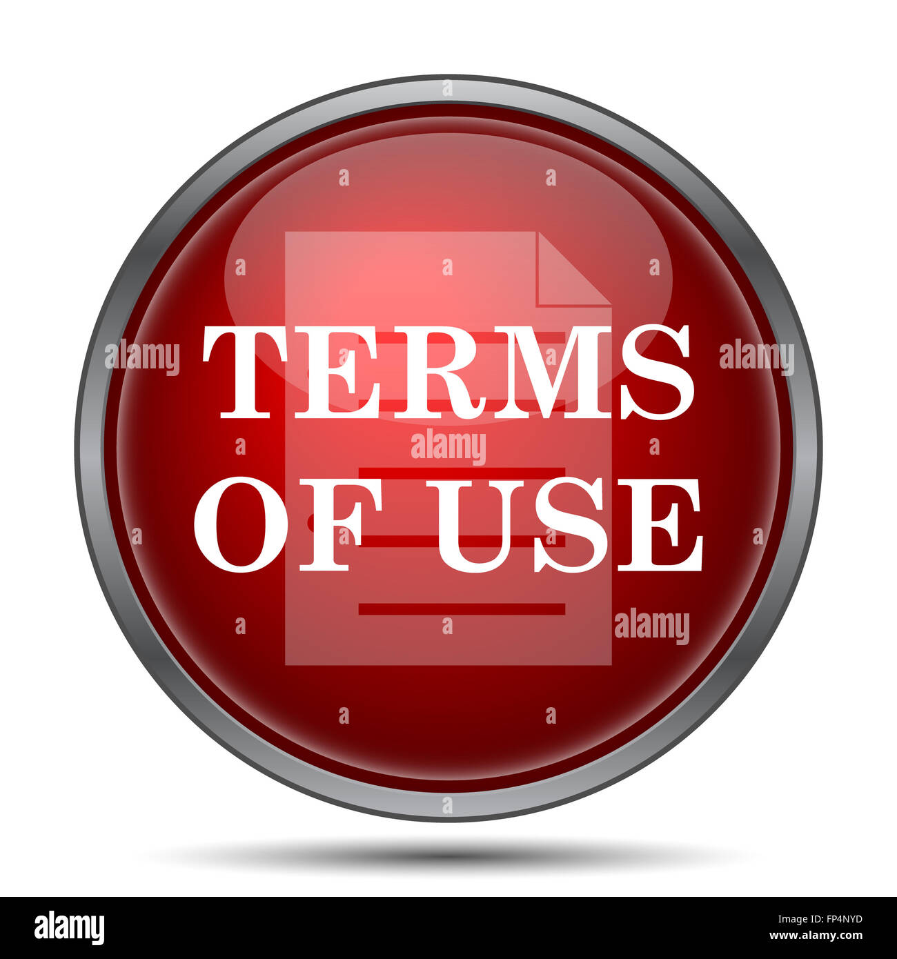 Terms of use icon. Internet button on white background Stock Photo - Alamy