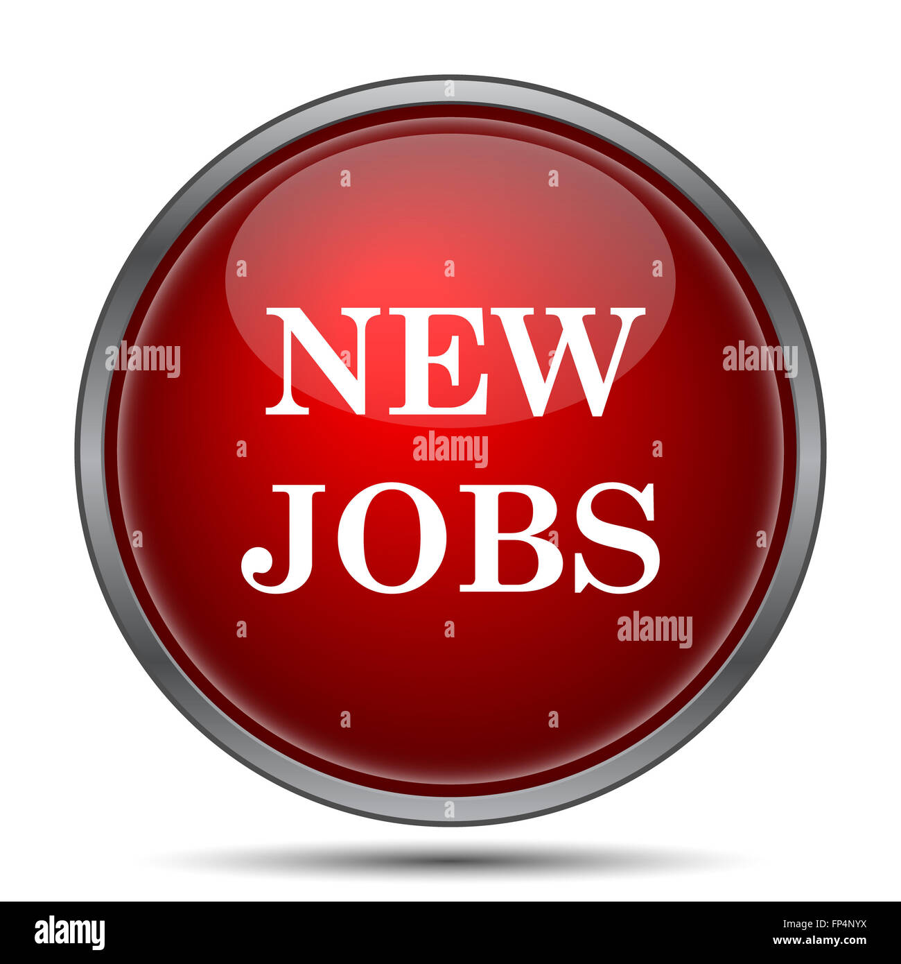 New jobs icon. Internet button on white background Stock Photo - Alamy