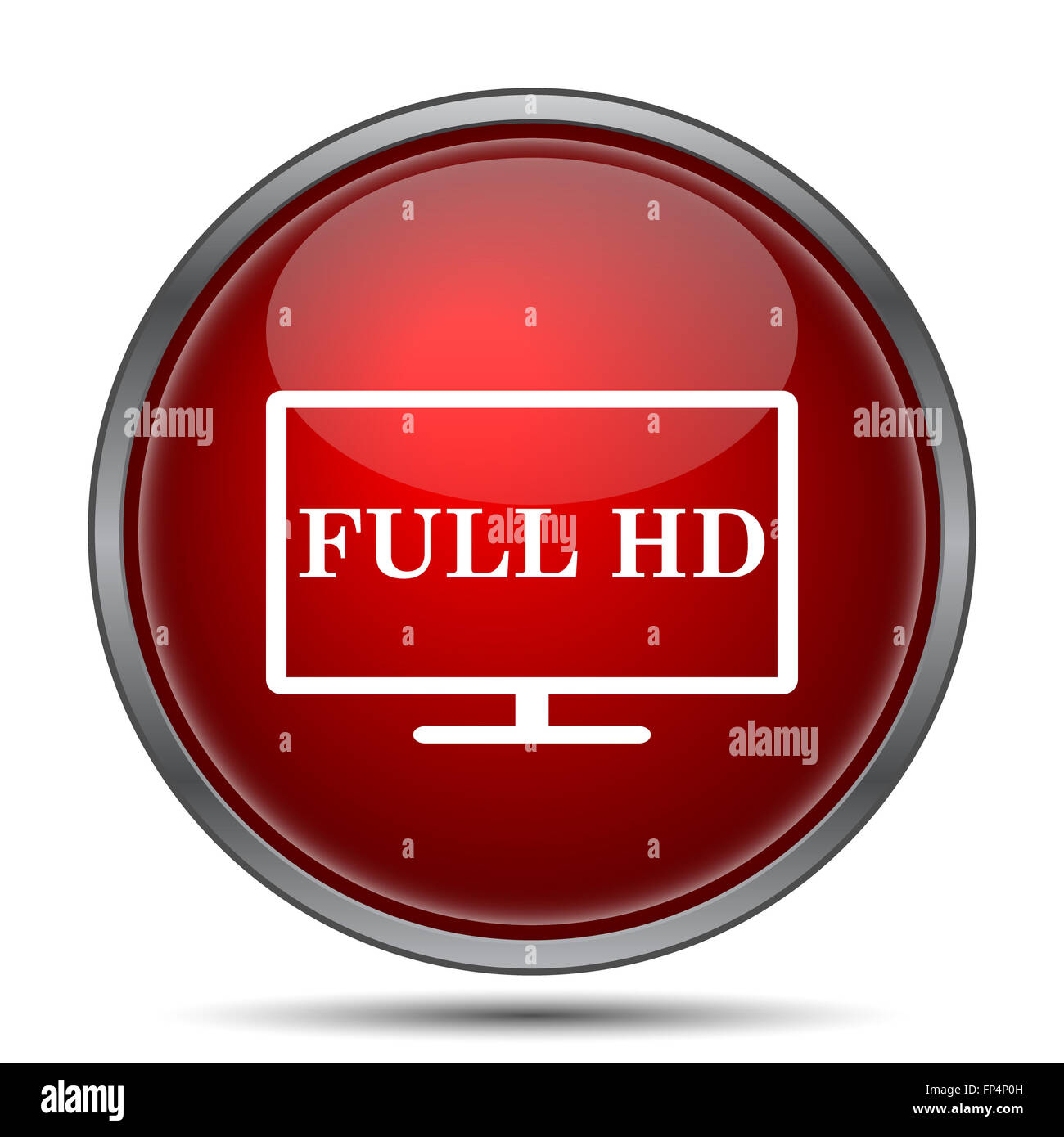 Full HD icon. Internet button on white background Stock Photo - Alamy