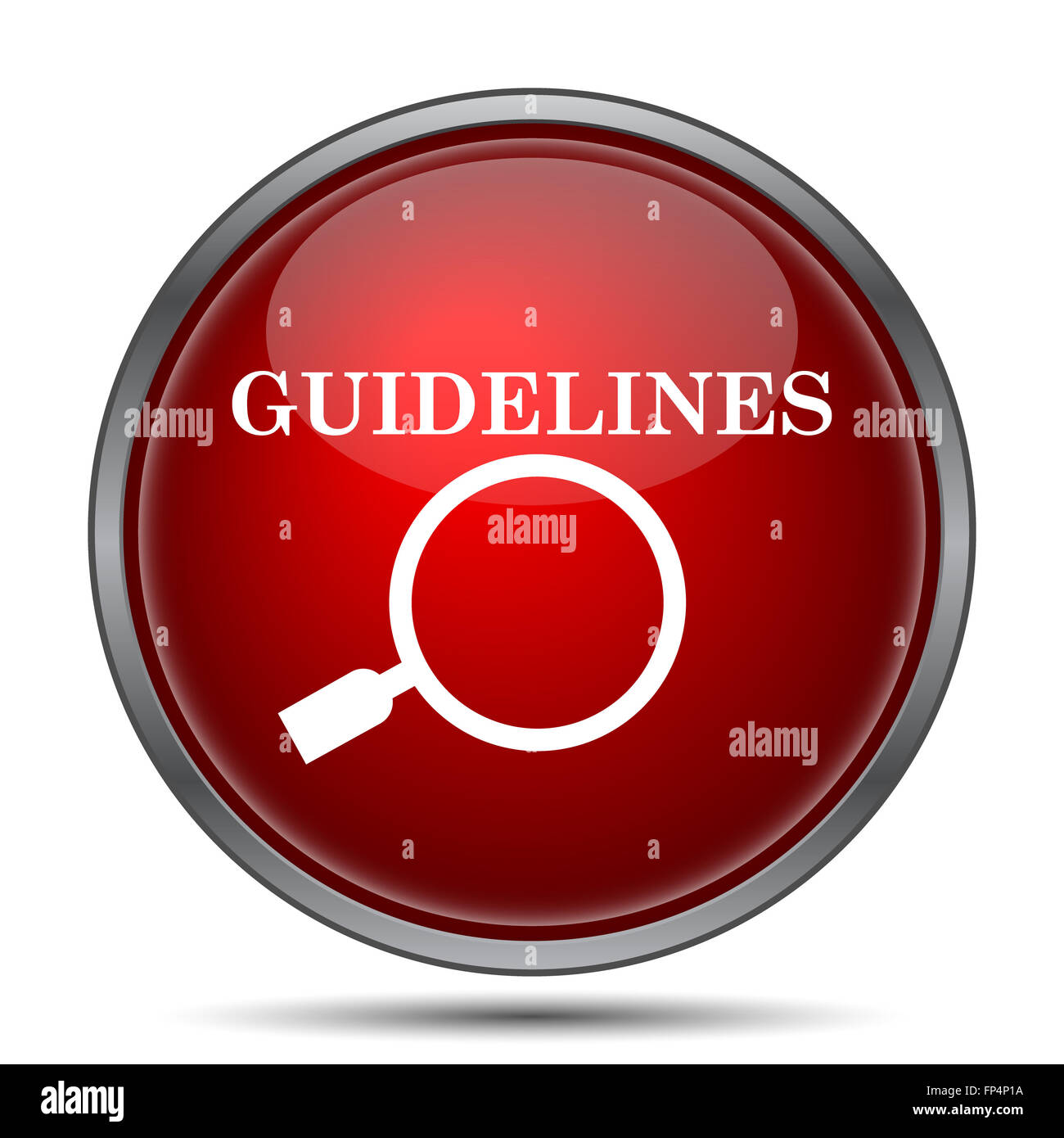 Guidelines icon. Internet button on white background Stock Photo - Alamy