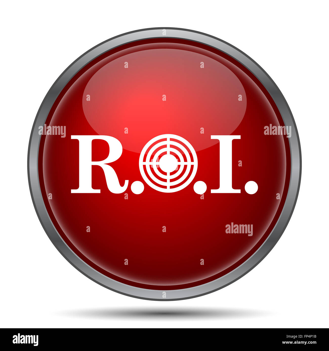 ROI icon. Internet button on white background Stock Photo - Alamy